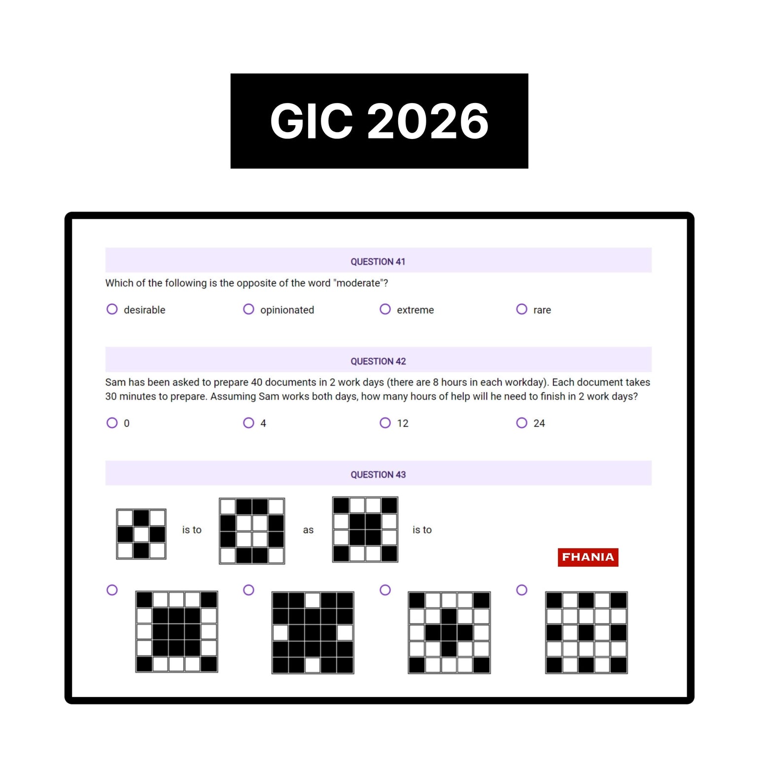 Get 2026 GIC Learning Indicator PI Cognitive Assessment Exact Questions ...