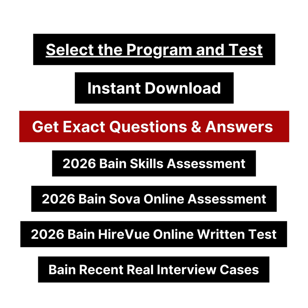 Bain Online Assessment Guide: Ace Your Bain Hirevue and Sova Tests – Offer