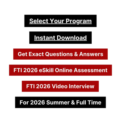 Get 2026 FTI Consulting Video Interview & Online Assessment Tutorials – Offer