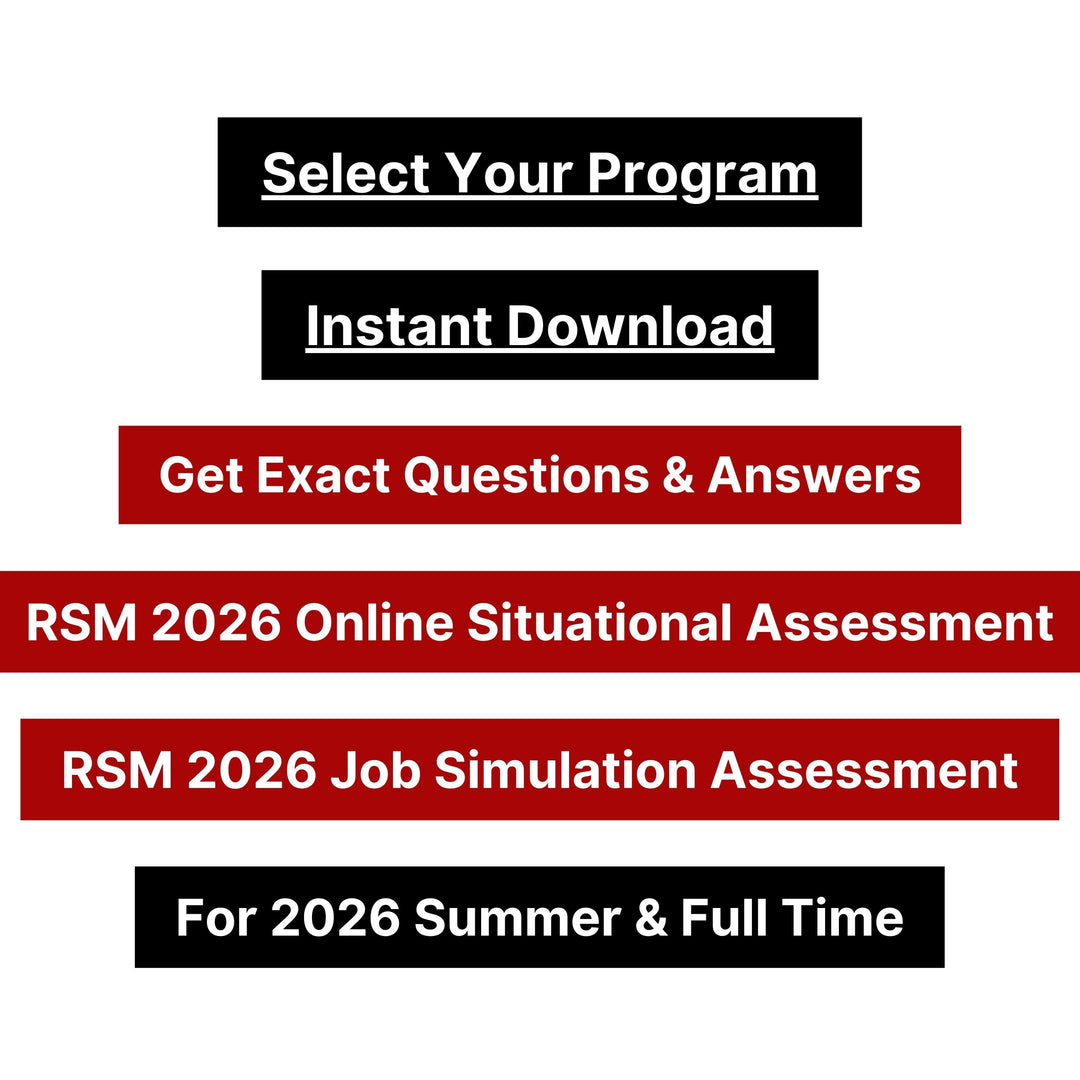 Get 2026 RSM Online Situational Assessment and Job Simulation Answers ...