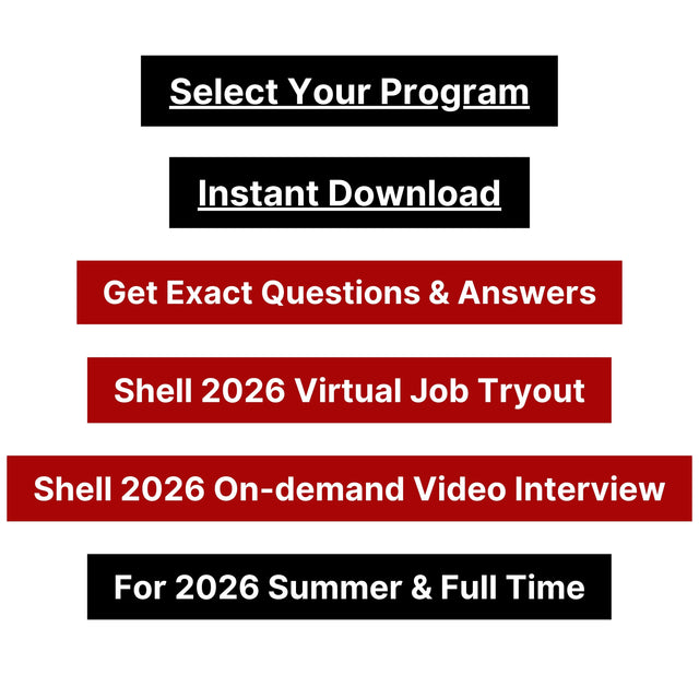 Get 2026 Shell Virtual Job Tryout and On-demand Interview Tutorials – Offer