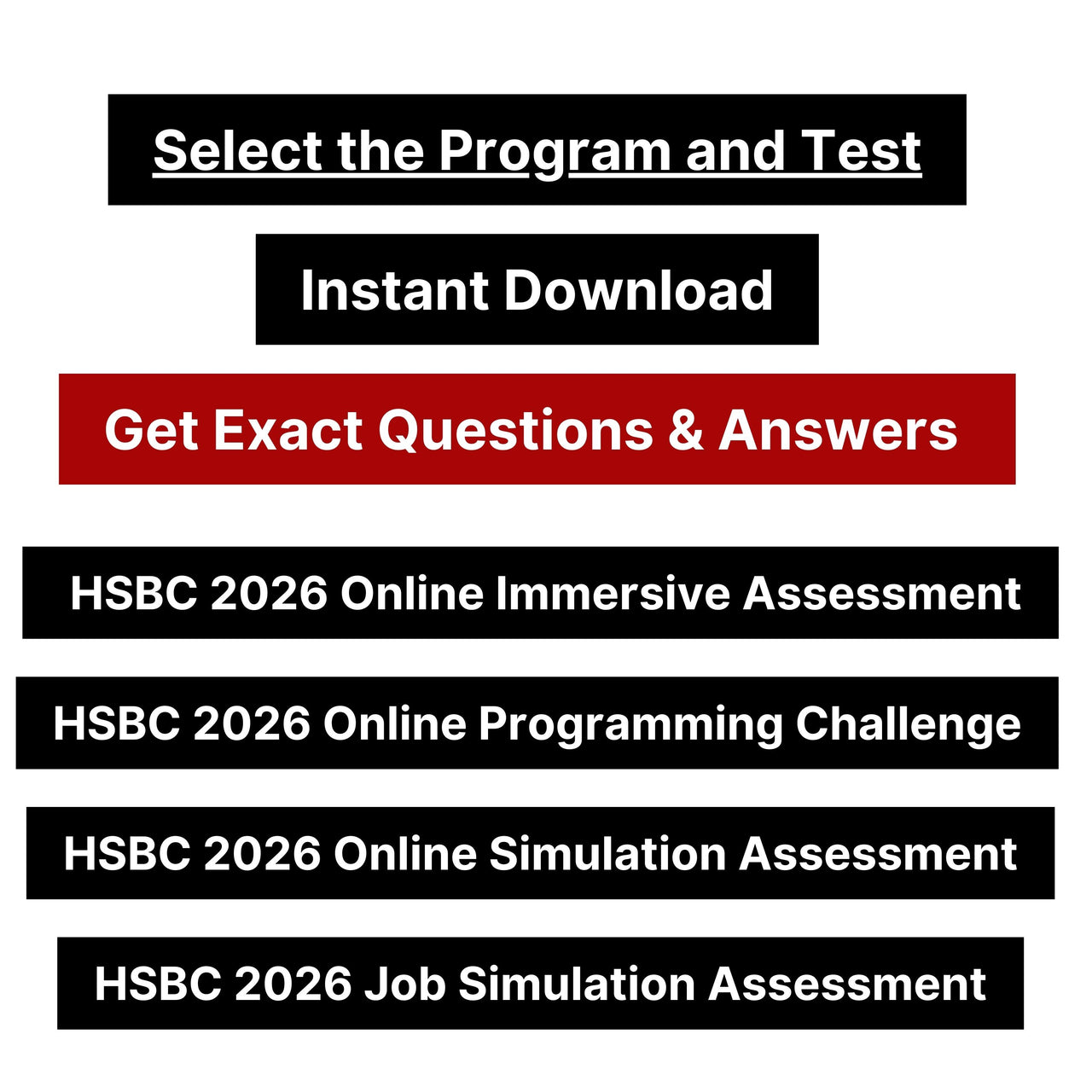 Get HSBC Online Assessment 2026: Exact Questions & Full Answers – Offer